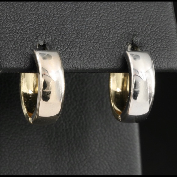 Jewelry | 18kt Gold Reversible Hoop Earrings | Poshmark